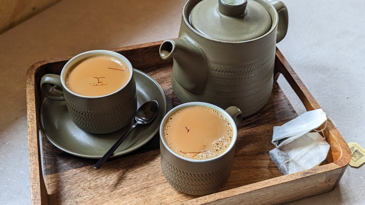 Indian Karak Tea / Desi Ginger & Saffron Chai Recipe ☕ - YouTube