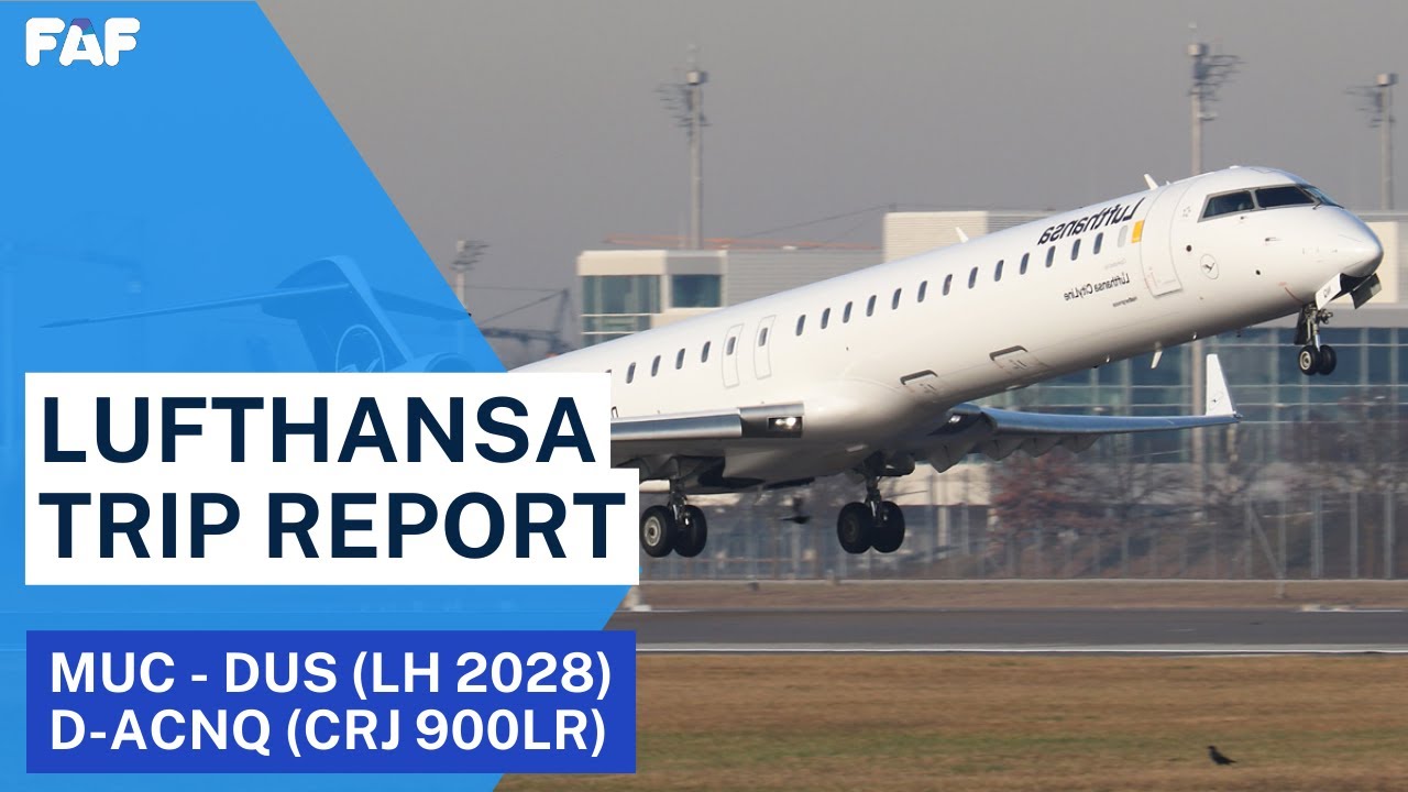 TRIP REPORT | Economy | Lufthansa CRJ 900 | MUC - DUS LH 2028 - YouTube