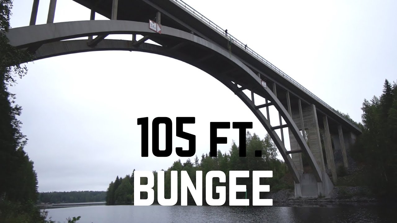 105 ft HOMEMADE BUNGEE JUMP - YouTube