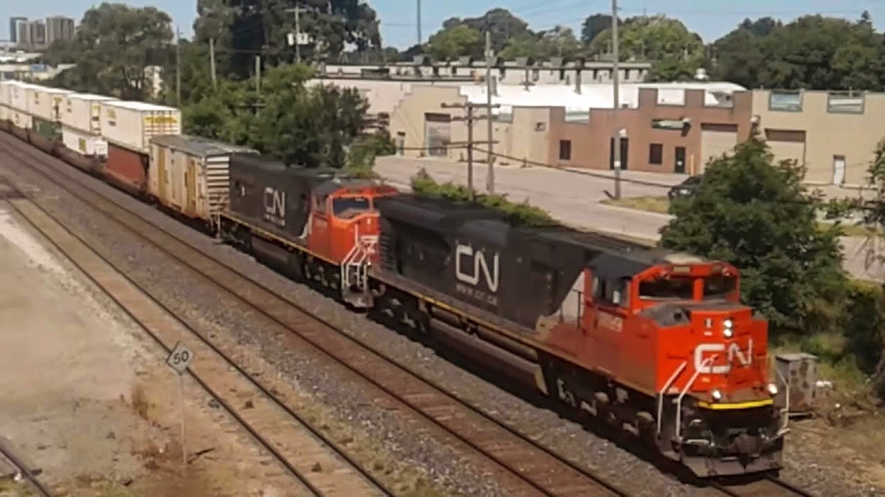 CN 122 with an ATIP Inspection Car from Up Above in London, Canada ...