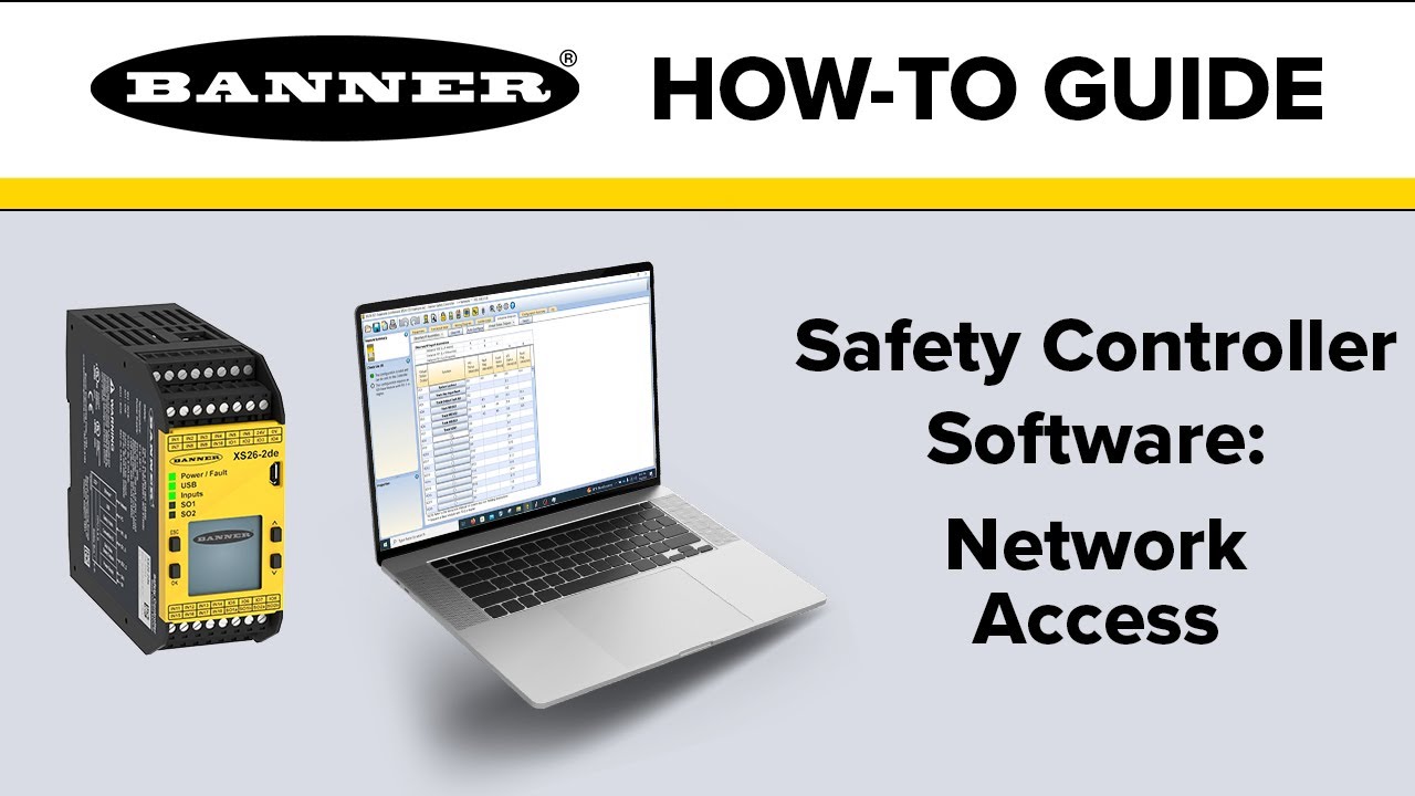 Banner Safety Controller Software: Network Access - YouTube