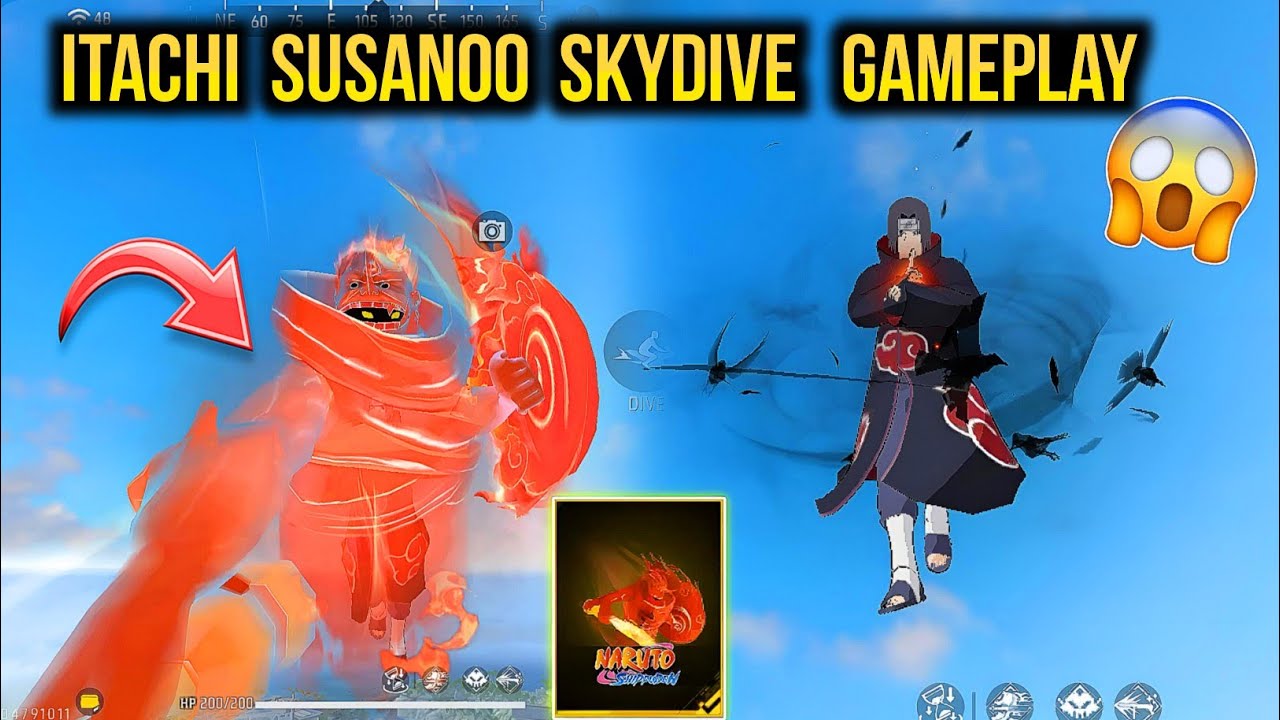 Itachi Susanoo Skydive | New Skydive In Free Fire | Itachi Skydive - YouTube