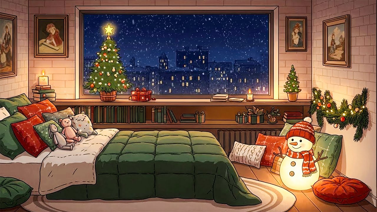 Cozy Bedroom With 1940s Vintage Oldies Playing in Another Room ...
