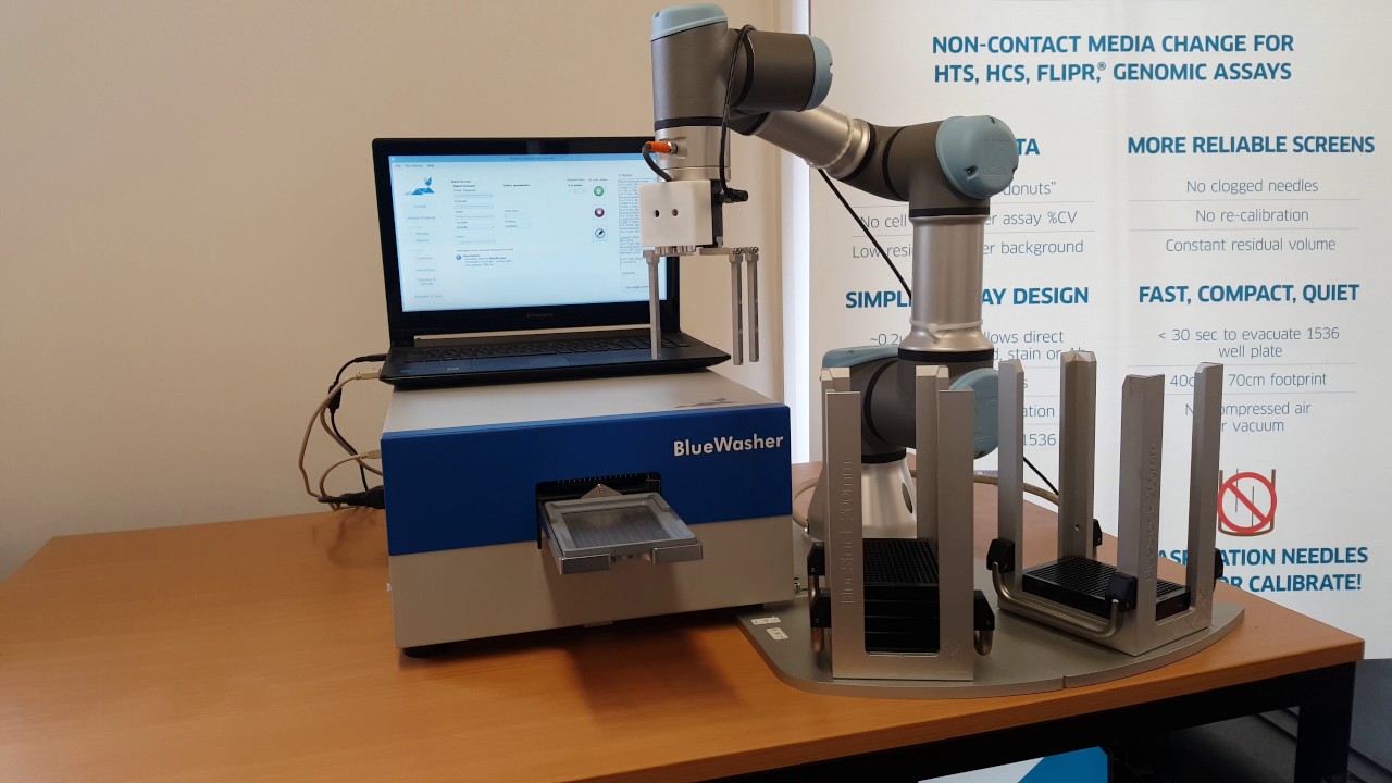 BlueBench - benchtop plate handling for the BlueWasher - YouTube