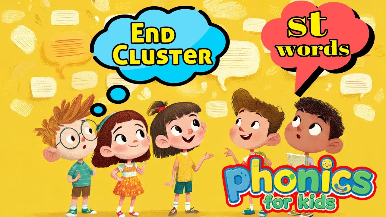 Phonics For Kids / st Word family / Ending Cluster / Pre School ...