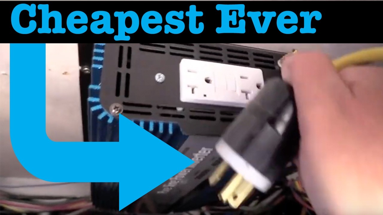 How to PLUG 30AMP RV directly into inverter - No transfer switch - YouTube