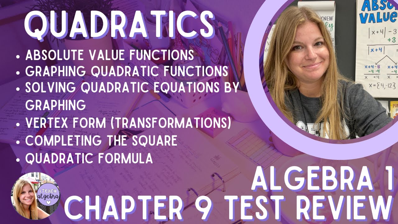 Algebra 1 - Chapter 9 Test REVIEW - YouTube