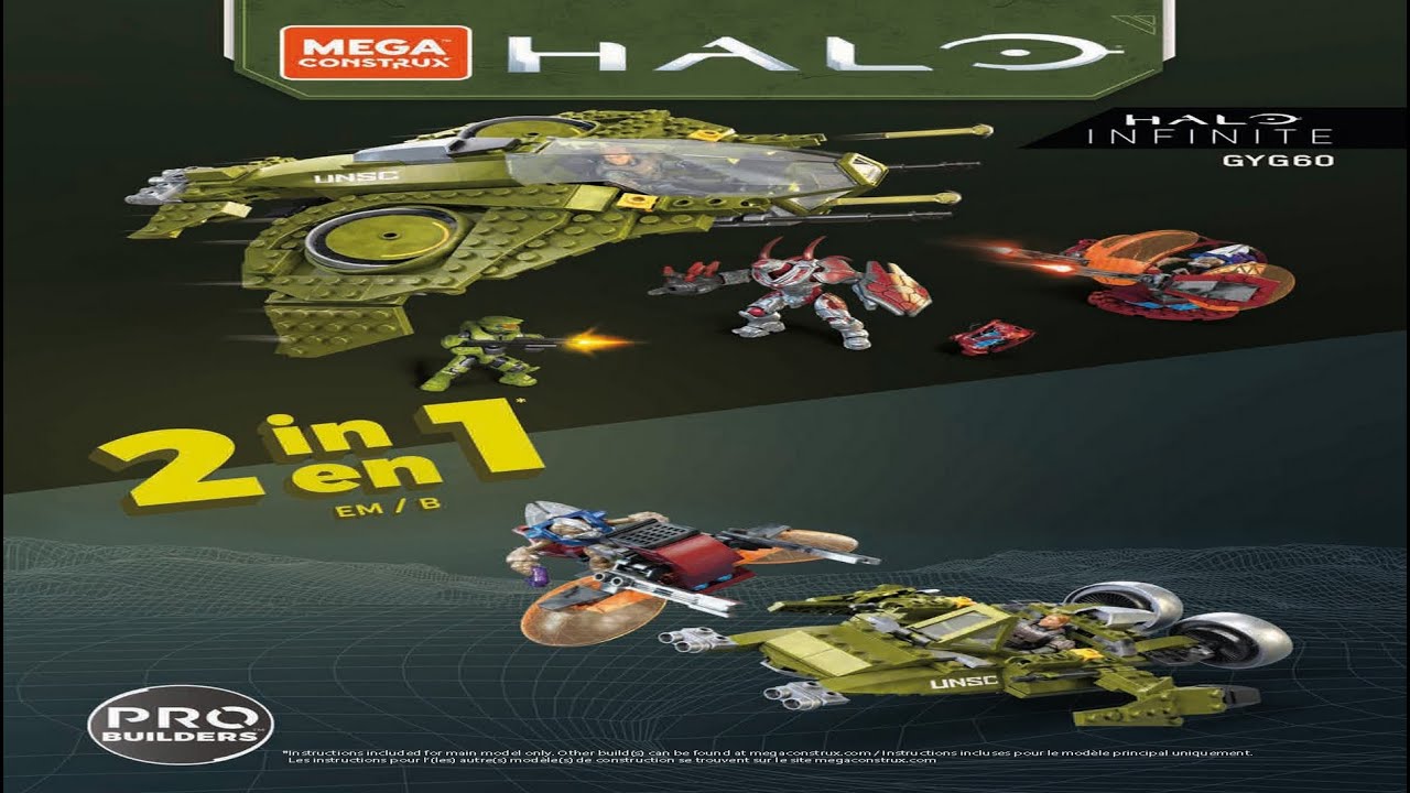 Mega Construx Instructions | Halo | GYG60 | Unsc Wasp Onslaught - YouTube