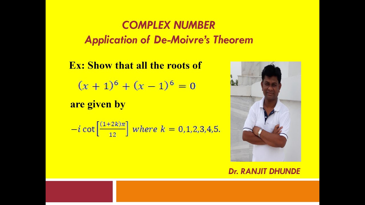 How To Solve x 1 6 x 1 6 0 By De Moivre s Theorem YouTube