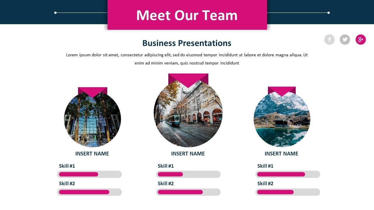 Creative Team Members Introduction Slide Design In Powerpoint | Team ...