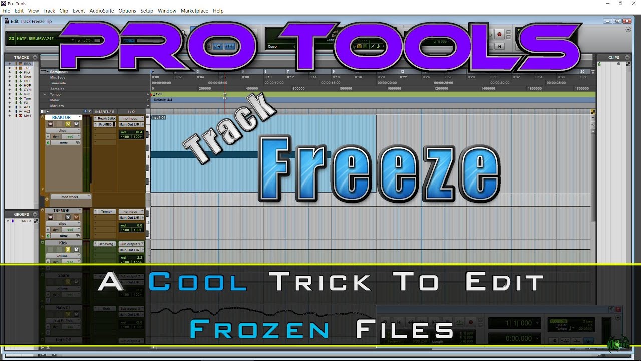 Pro Tools Track Freeze - A Cool Trick to Edit Frozen Files - YouTube