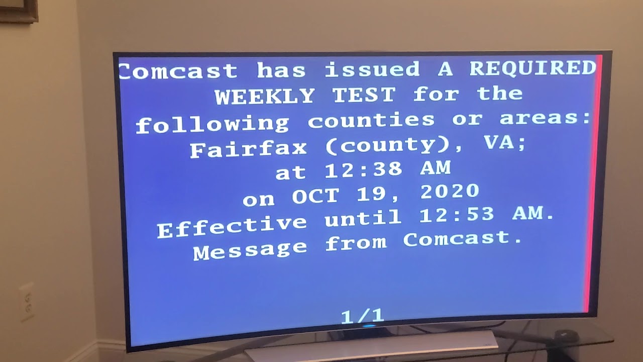 EAS #4:Comcast/Xfinity Required Weekly Test - YouTube