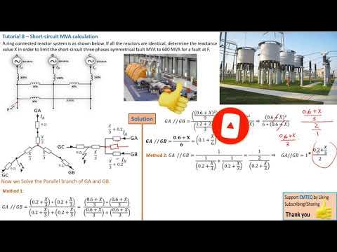 Short circuit fault level - Fault current calculation - Tutorial 8. Part 2 - YouTube