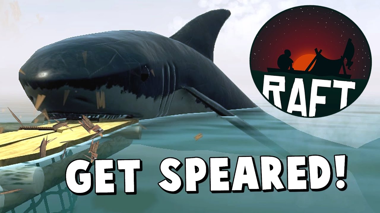 SPEARING A SHARK TO DEATH! - Stranded Survival Game - Raft Gameplay #1 ...