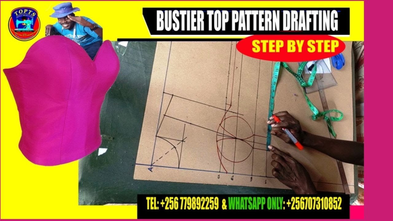 how to draft bustier top step by step #topts - YouTube