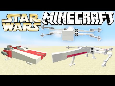 Minecraft 1.10 Star Wars Mod: Flying X-Wing & A-Wing "Mod Showcase ...