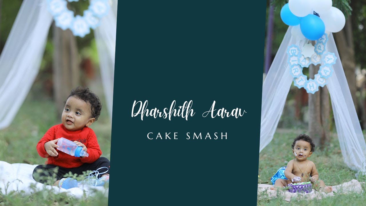 DHARSHITH AARAV'S CAKE SMASH | VSHOTS PHOTOGRAPHY - YouTube