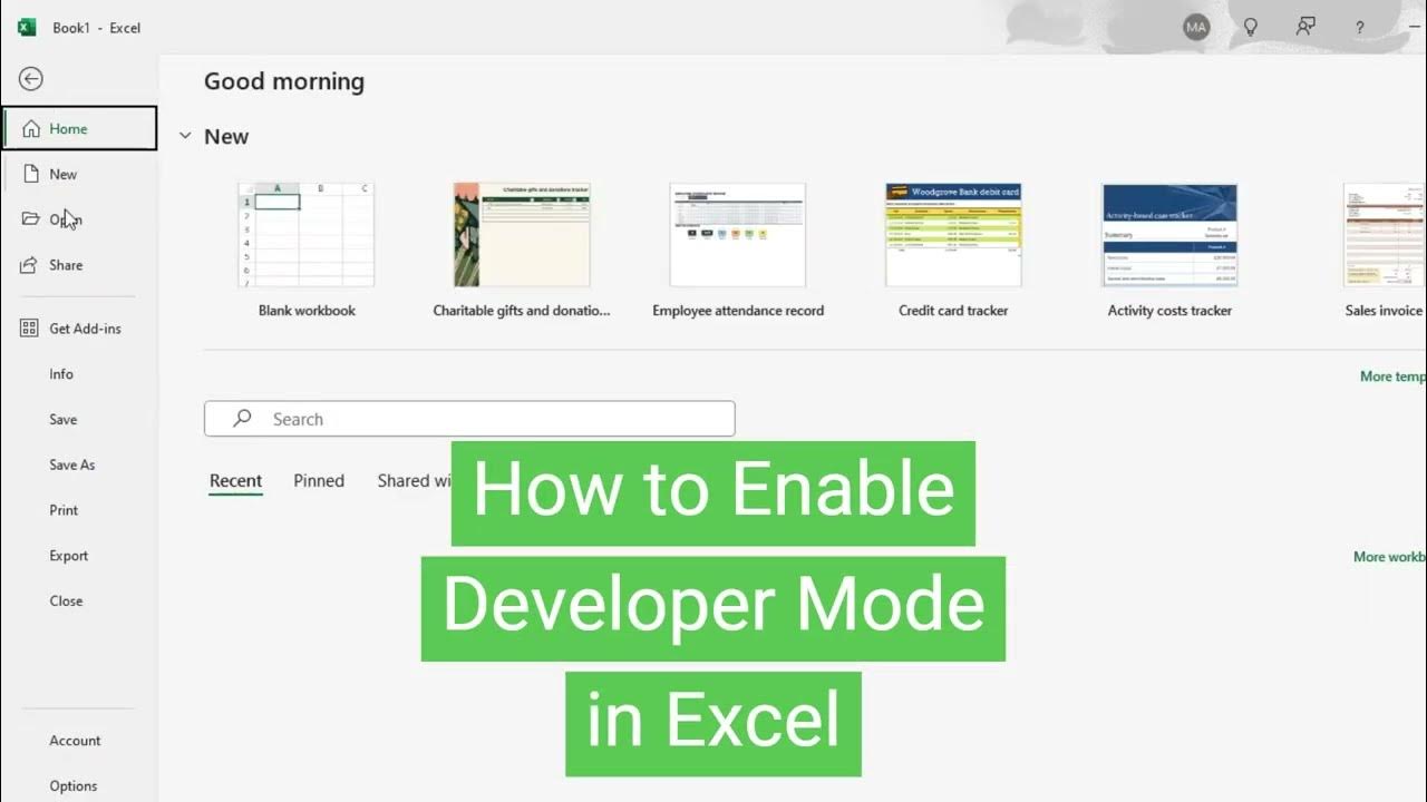 How to Enable Developer Mode in Excel - YouTube