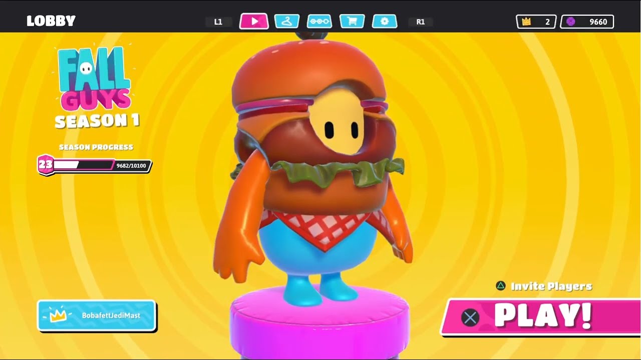Fall Guys Ultimate Knockout - Tasty Burger DLC Outfit! - YouTube