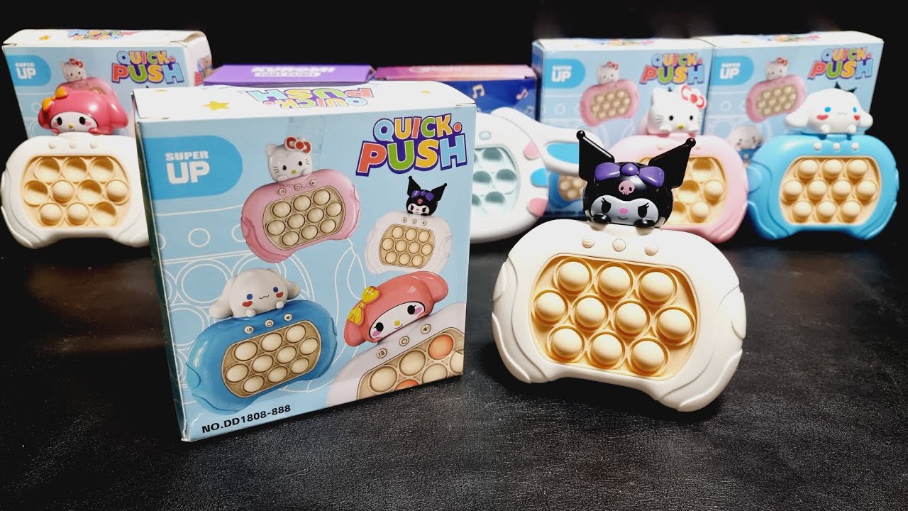 5 Minutes Satisfying with Unboxing Sanrio Kuromi Fast Push Pop It ...