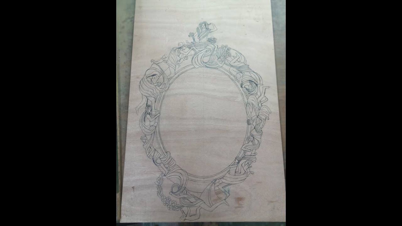 mirror frame drawing - YouTube