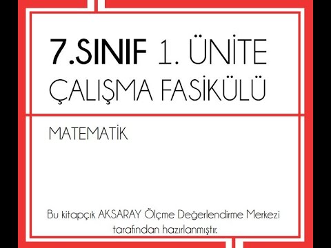 7.SINIF YENİ NESİL TAM SAYILAR KISIM 2 (AKSARAY Ölçme Değerlendirme)