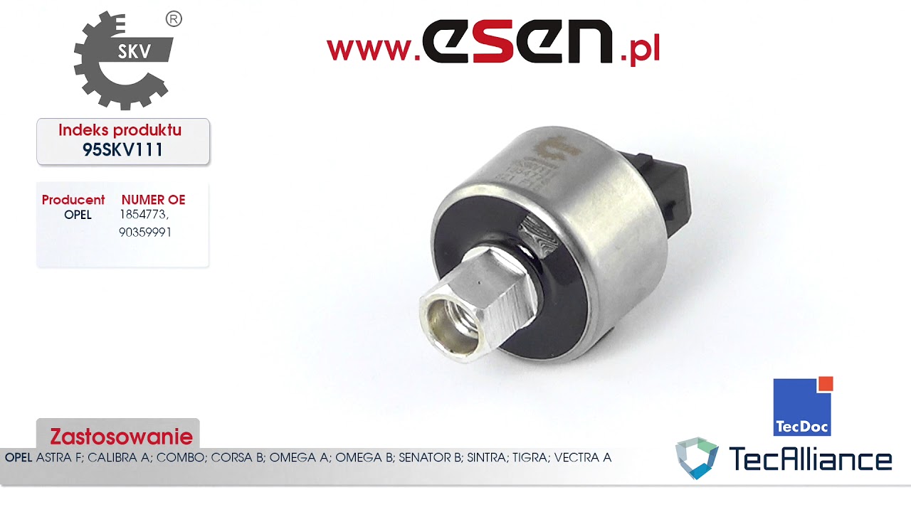 Czujnik ciśnienia klimatyzacji OPEL ASTRA F OPEL OMEGA OPEL VECTRA A ...
