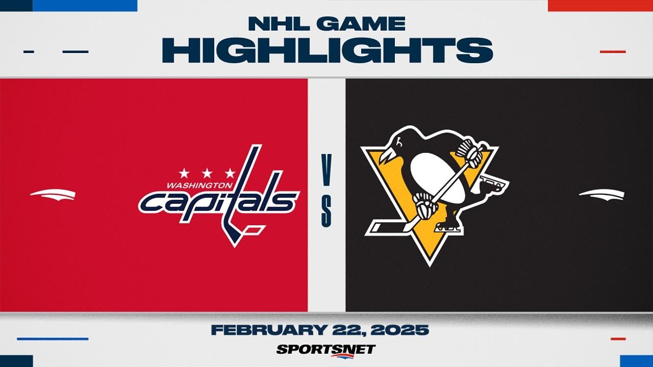 NHL Highlights | Capitals vs. Penguins - February 22, 2025 - YouTube