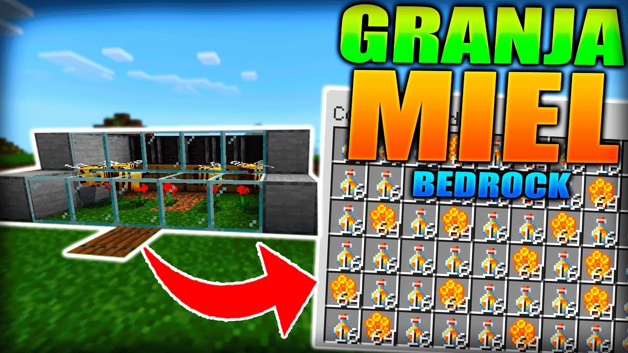 GRANJA de MIEL FACIL y AUTOMATICA para MINECRAFT BEDROCK!!! - YouTube
