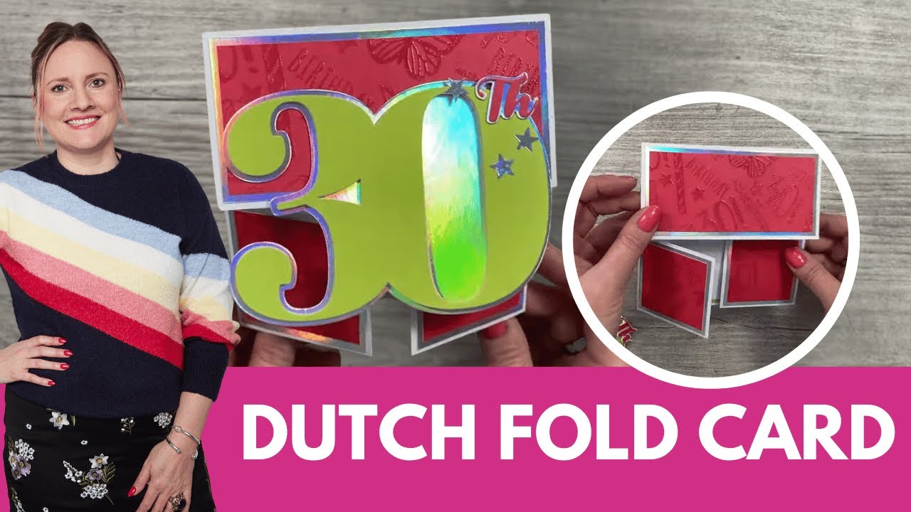 DUTCH FOLD CARD with Small Numbers - Sam Calcott uses Creative Card ...
