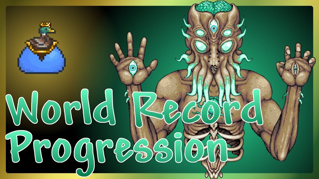 The World Record Progression of Terraria Moon Lord any% (Speedrunning ...