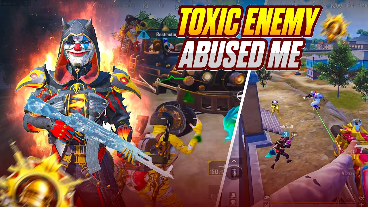 Toxic Enemy Abused Me🤬On All Chat 😱| INTENSE 1vs4 Clutches Against ...