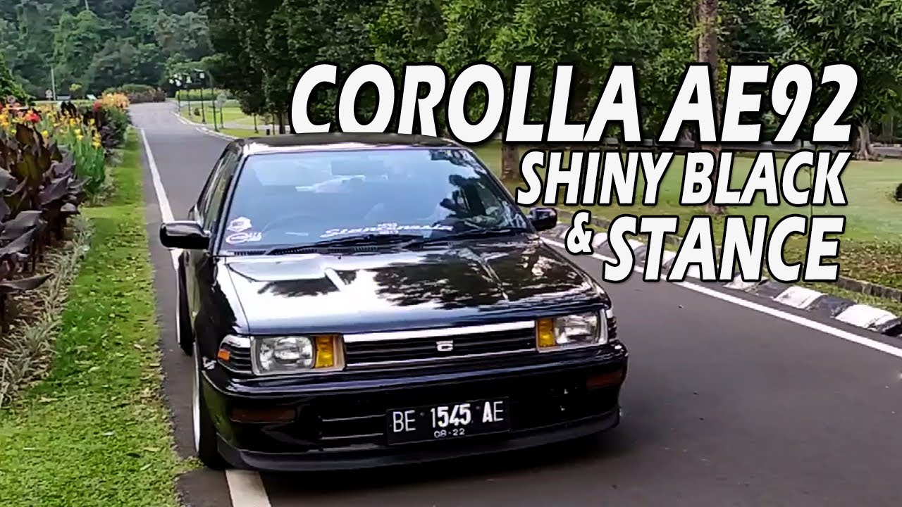 Corolla AE92 - Shiny Black and Stance - YouTube
