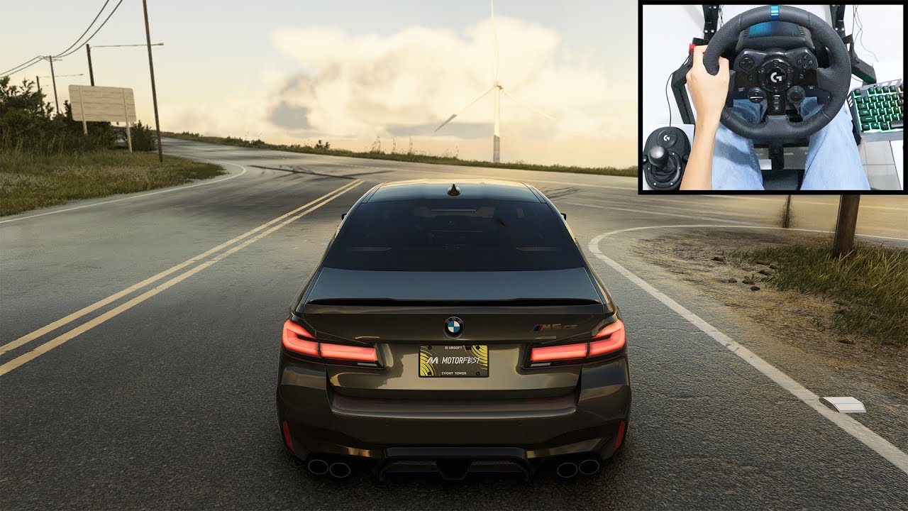 BMW M5 CS - The Crew Motorfest | Logitech G923 Steering Wheel - YouTube