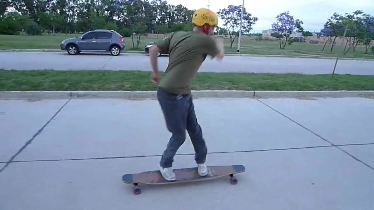 longboard loaded dancer pirueta + hippie jump 360 - YouTube