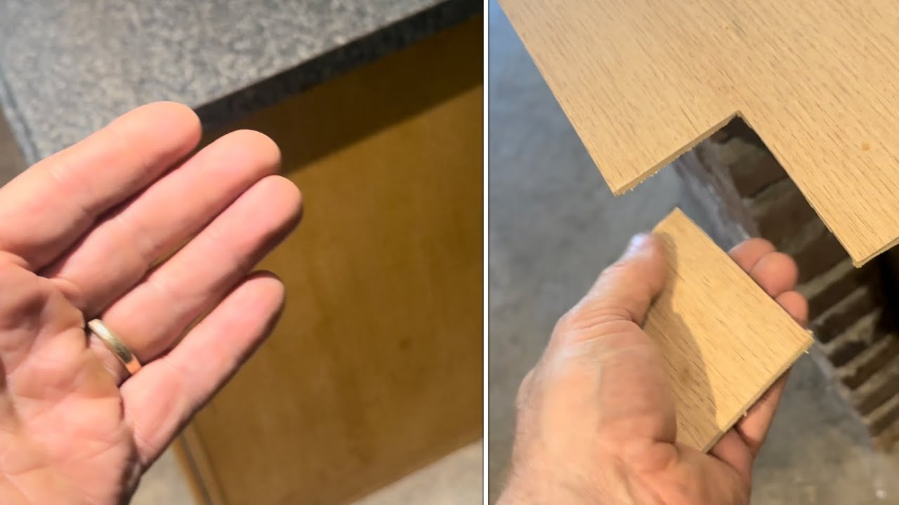 “installing” BASE END PANEL kitchen cabinets (cutting, fitting ...