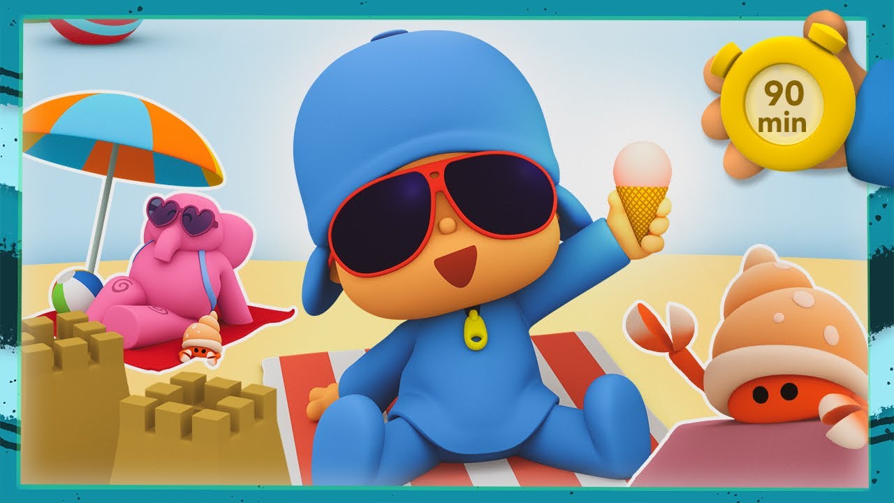 🏖 POCOYO AND NINA - Beach Games [90 minutes] | ANIMATED CARTOON for ...