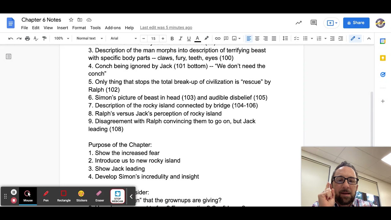 Chapter 6 Notes over Lord of the Flies - YouTube