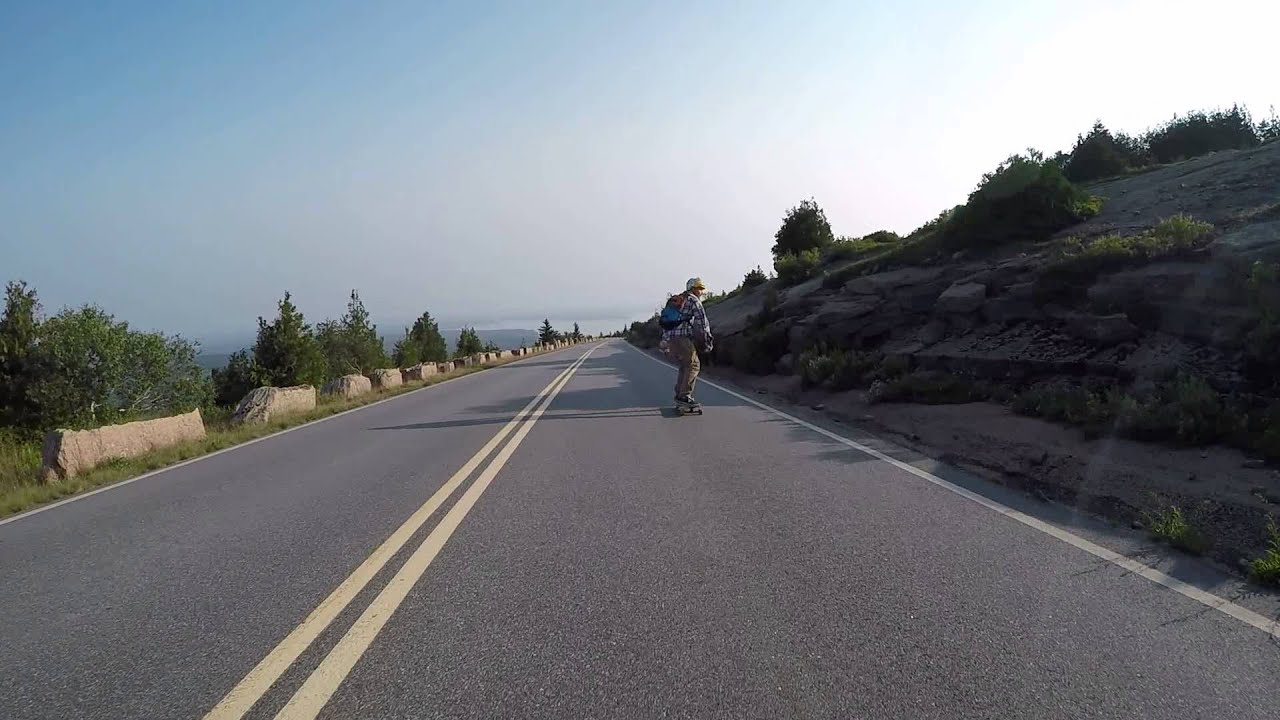 Longboarding Cadillac Mountain - YouTube