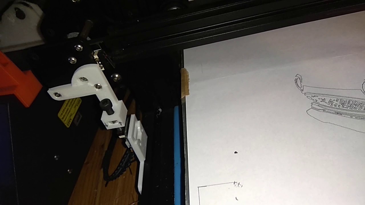 3d print creality cr-10 drawing test 1 - YouTube