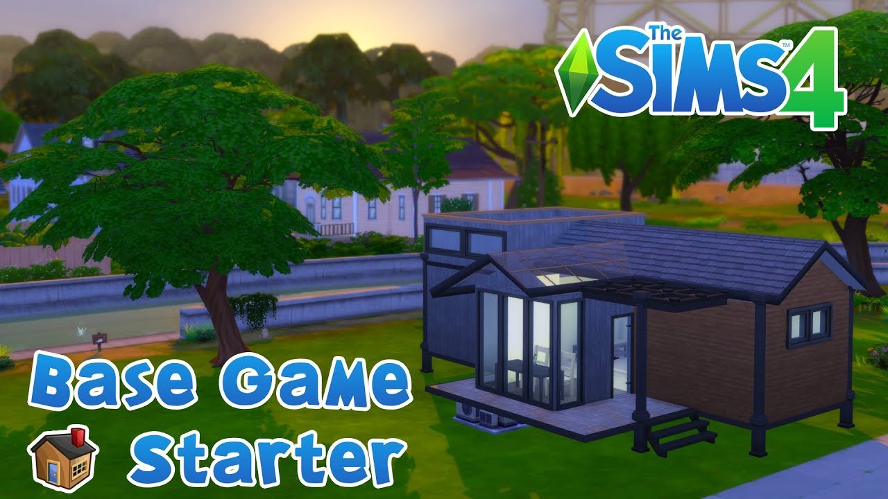 Base Game Starter Home // The Sims 4: Speed Build - YouTube