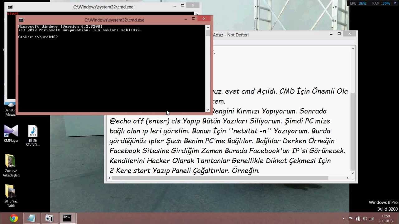 CMD Komutları ve Kullanımı | Berk ÇAM İlk Video | - YouTube