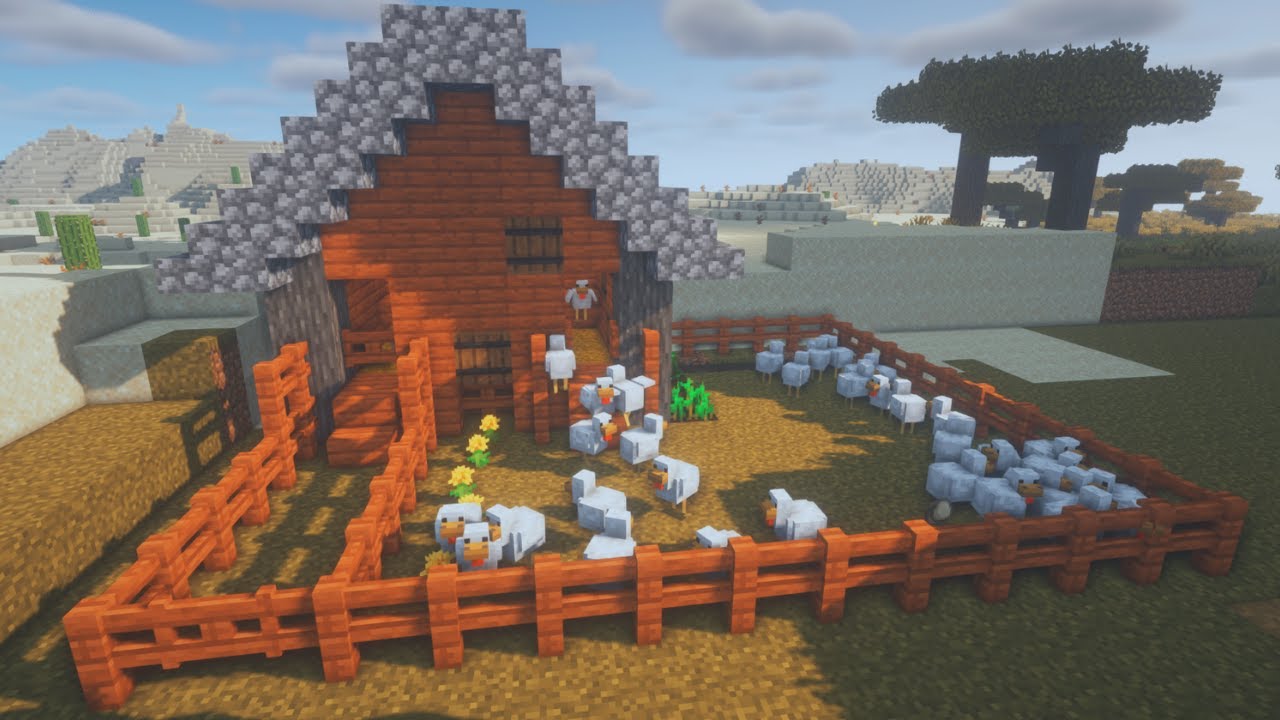 Como fazer um galinheiro - Minecraft - YouTube