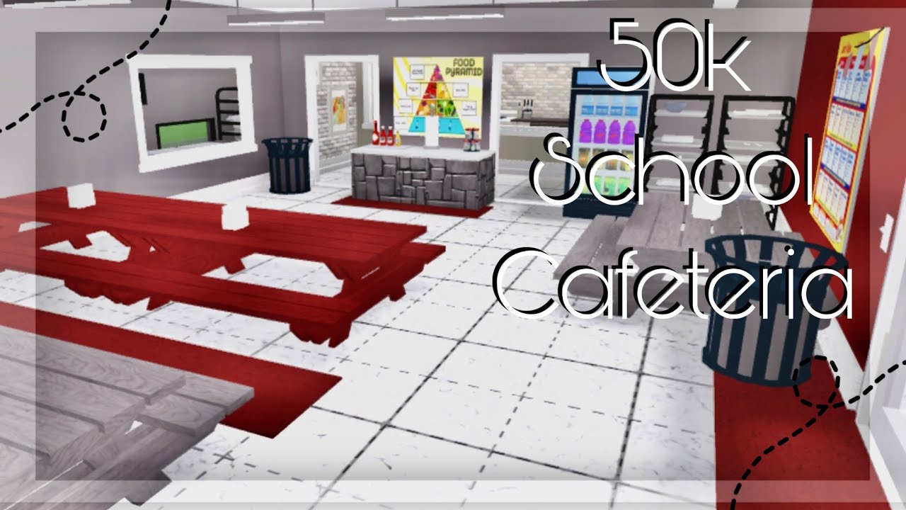 50k School Cafeteria Speedbuild // Roblox Bloxburg - YouTube