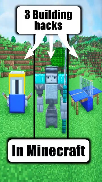 3 Building hacks in minecraft. #minecraft #minecraftbuildingtutorial #minecrafttutorial #shorts ...