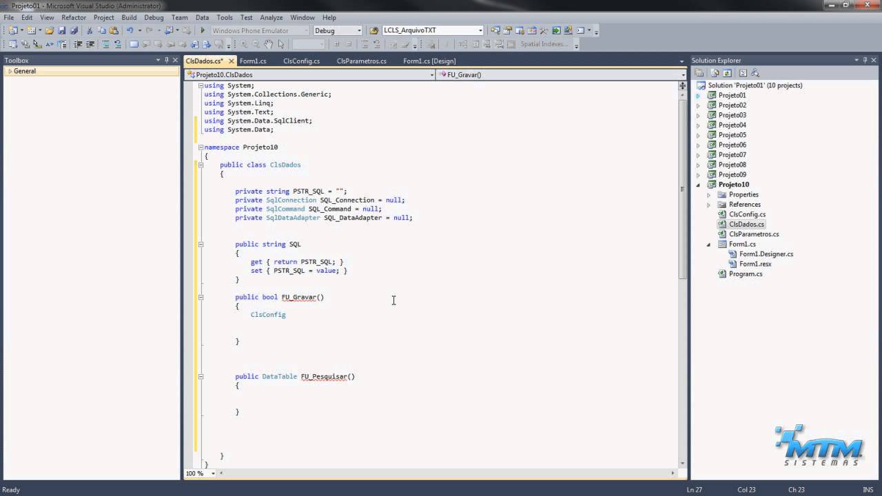 CURSO C# 13 DE 24 - Criação de DLL: Trabalhando com banco de dados ...