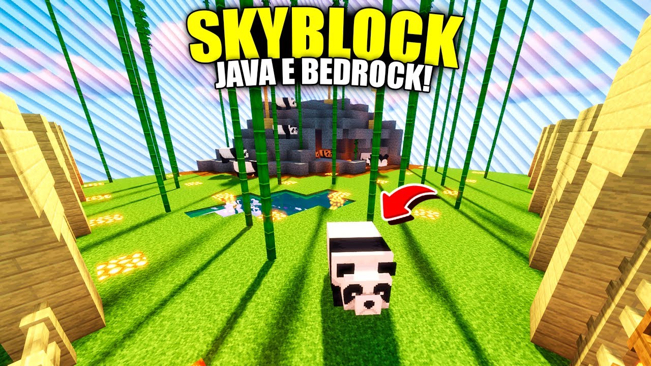SERVIDOR SKYBLOCK ONLINE MINECRAFT (Java e Bedrock!)😍 - YouTube