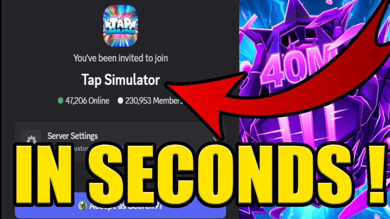 HOW to JOIN TAP SIMULATOR DISCORD SERVER 2026 - YouTube