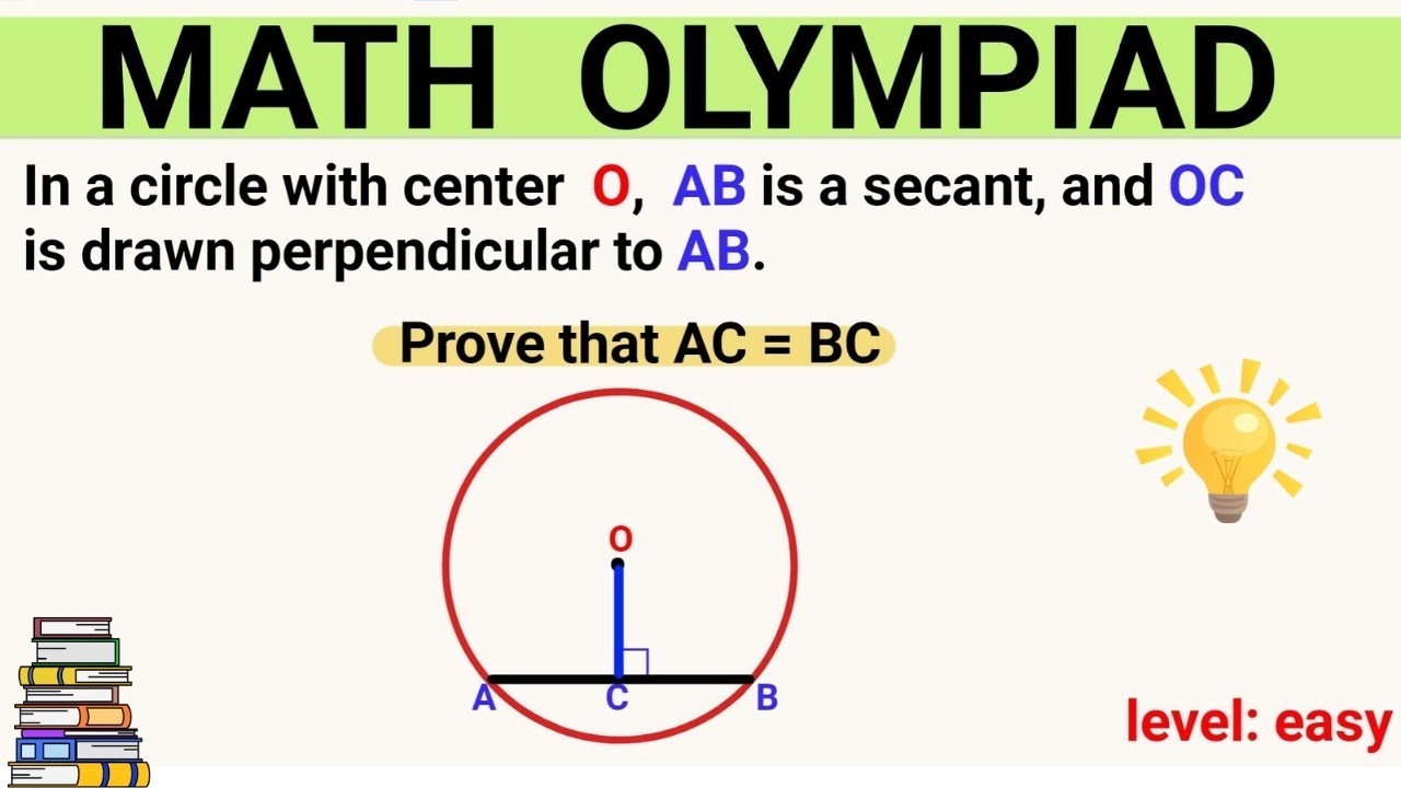 Math Olympiad Geometry: Prove AB is bisected by OC Perpendicular to ...
