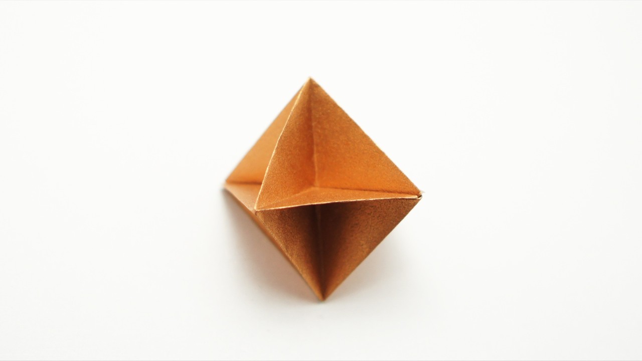Single sheet origami Skeletal Octahedron (Shuzo Fujimoto) - YouTube